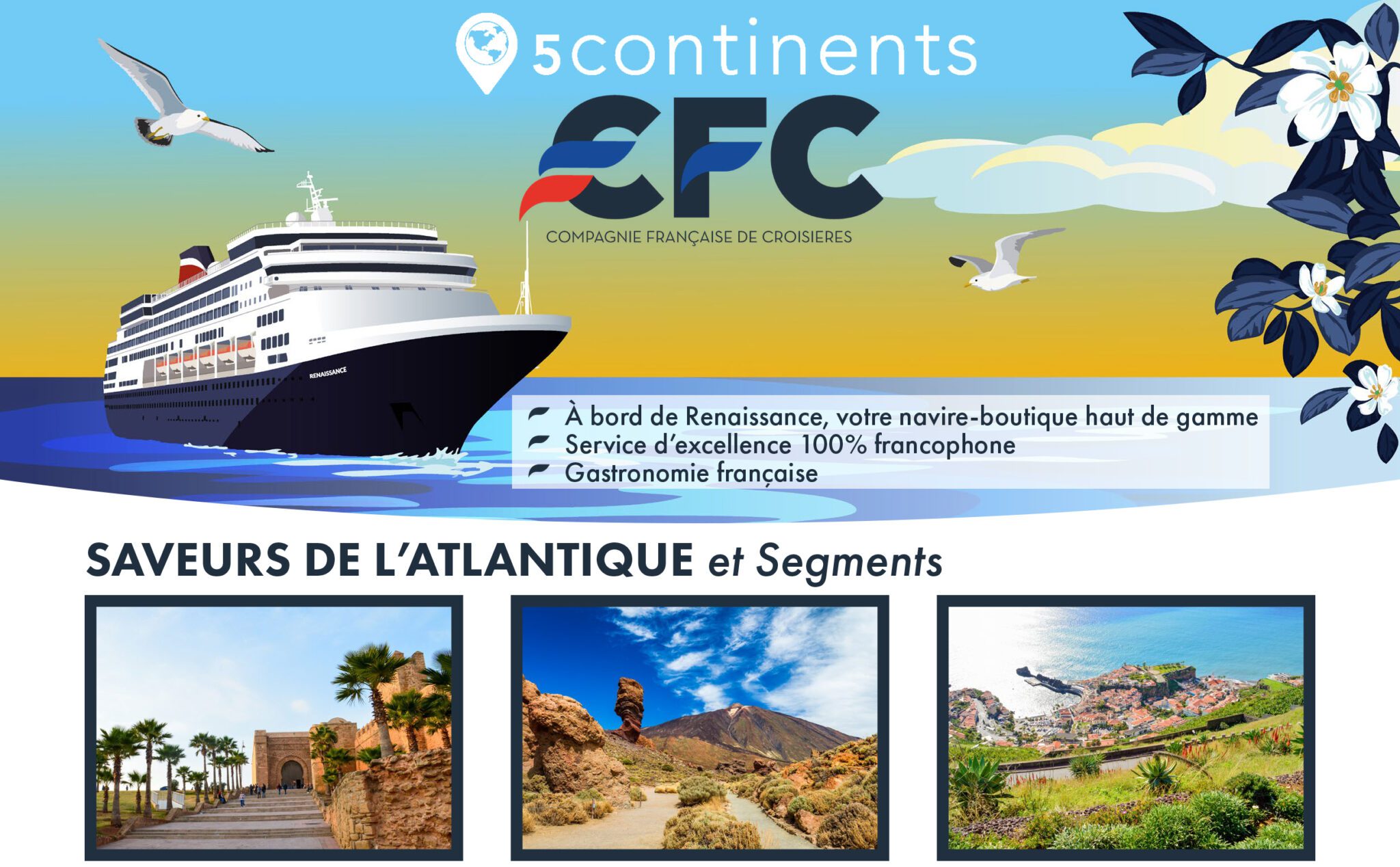 CFC Croisières : vacances en mer 100% francophones - Mon Voyage, Mon Agence