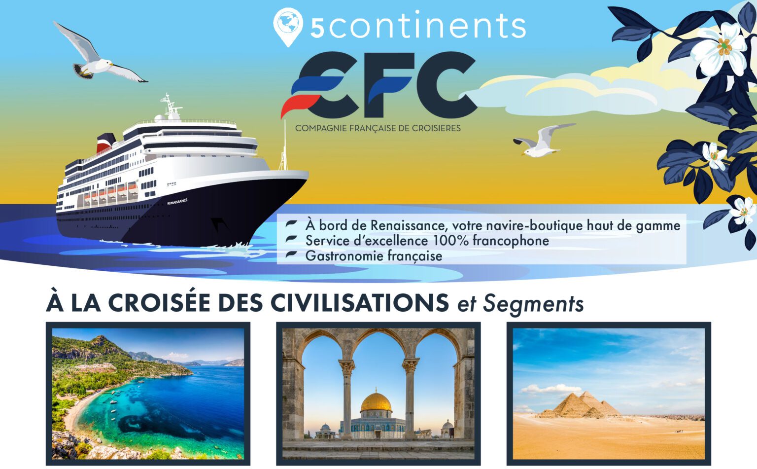 CFC Croisières : vacances en mer 100% francophones - Mon Voyage, Mon Agence