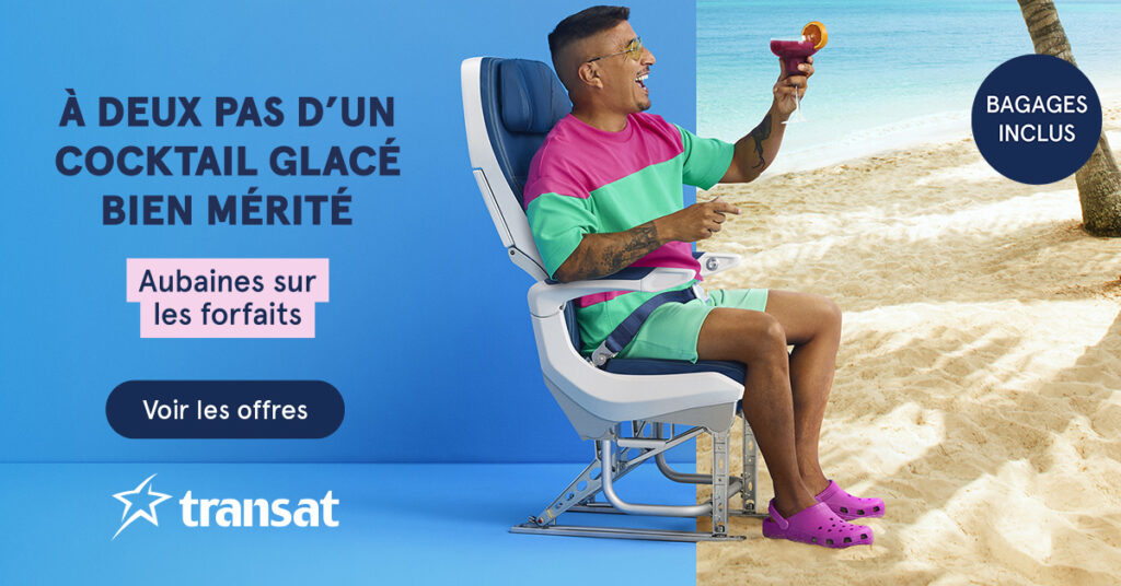 Transat : à deux pas d'un cocktail glacé bien mérité - Mon Voyage, Mon Agence